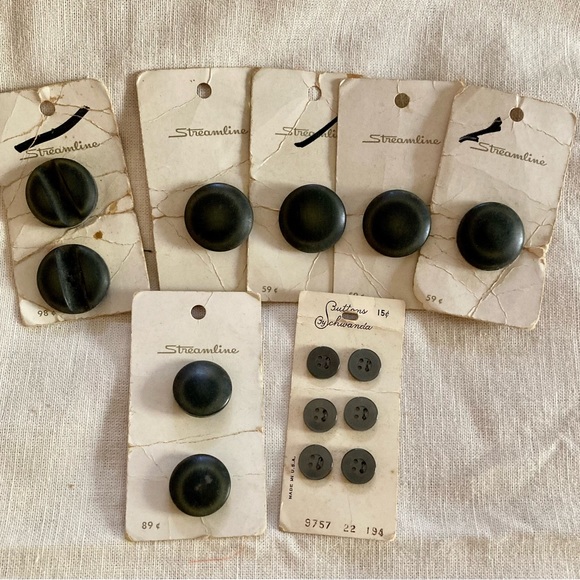 La Mode | Other | Vintage Lot Streamline Buttons By Schwanda Black ...